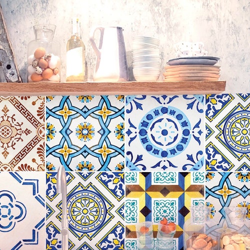 Traditional Spanish Tile Decals Self-adhesive Wall & Floor - Etsy UK