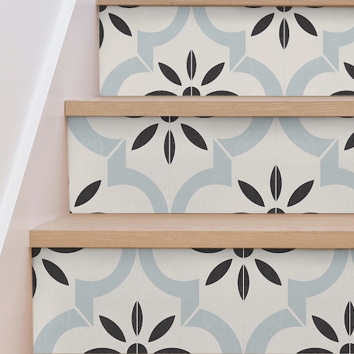 Glacier Blue Stair Riser Stickers Pack of 6 Removable Stair - Etsy