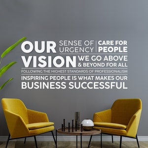 Our Vision 3D Office Decor, Office, Wall, Art, Decor, 3D, PVC ...