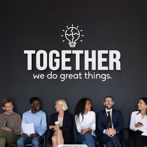 Together We Do Great Things 3D Office Decor, 3D, Office Wall Art ...
