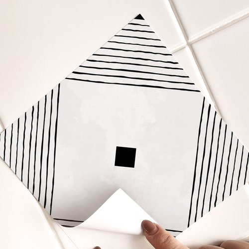 Square Black Tile Decals Self-adhesive Wall & Floor Tile - Etsy