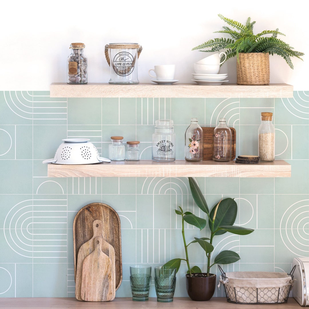 Kitchen and Bathroom Splashback Panel - Removable Vinyl Wallpaper ...