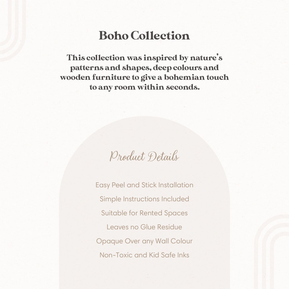 Ombre Watercolour Circle Boho Wall Decal. Self Adhesive | Etsy