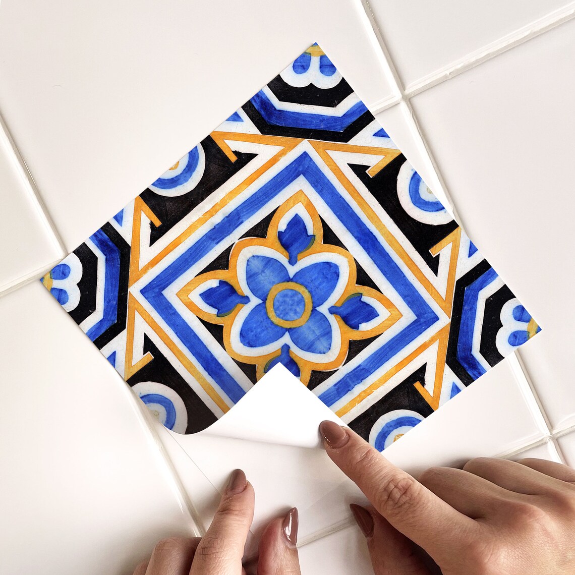 Traditional Spanish Tile Decals - Self-adhesive Wall & Floor Tile ...
