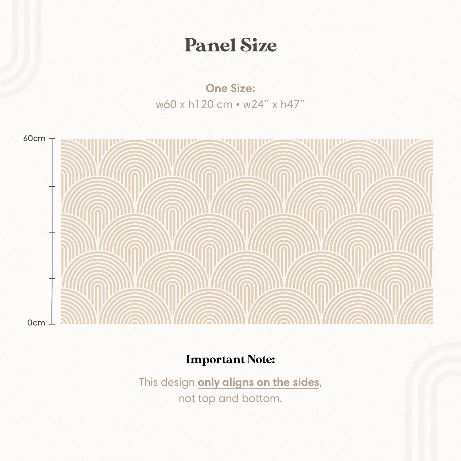 Boho Lines Beige Kitchen and Bathroom Backsplash Panel - Etsy