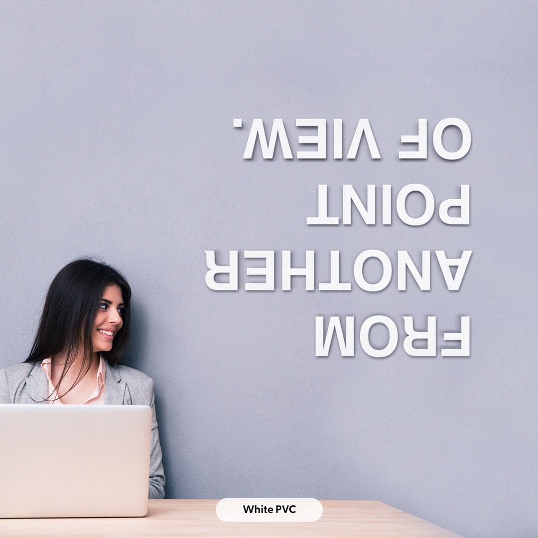 From Another Point of View, 3D Letters, Office Quote, Motivational ...