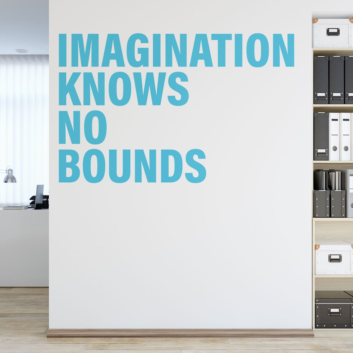 Imagination Knows No Bounds Office Wall Decal - Office Wall Sticker - Home Office Decor - Office ...