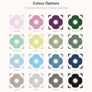 Retro Flower Tile Decals: Peel and Stick Vinyl, Pack of 12 - Etsy