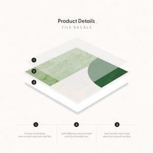 Geometric Emerald Tile Decals Self-adhesive Wall & Floor - Etsy