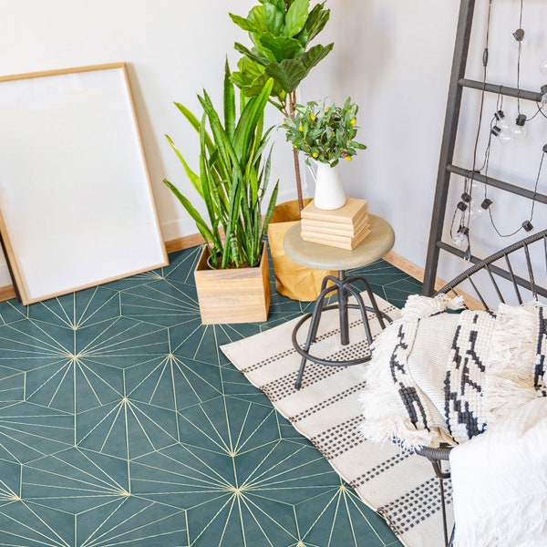 Hexagon Decal Turquoise - Etsy
