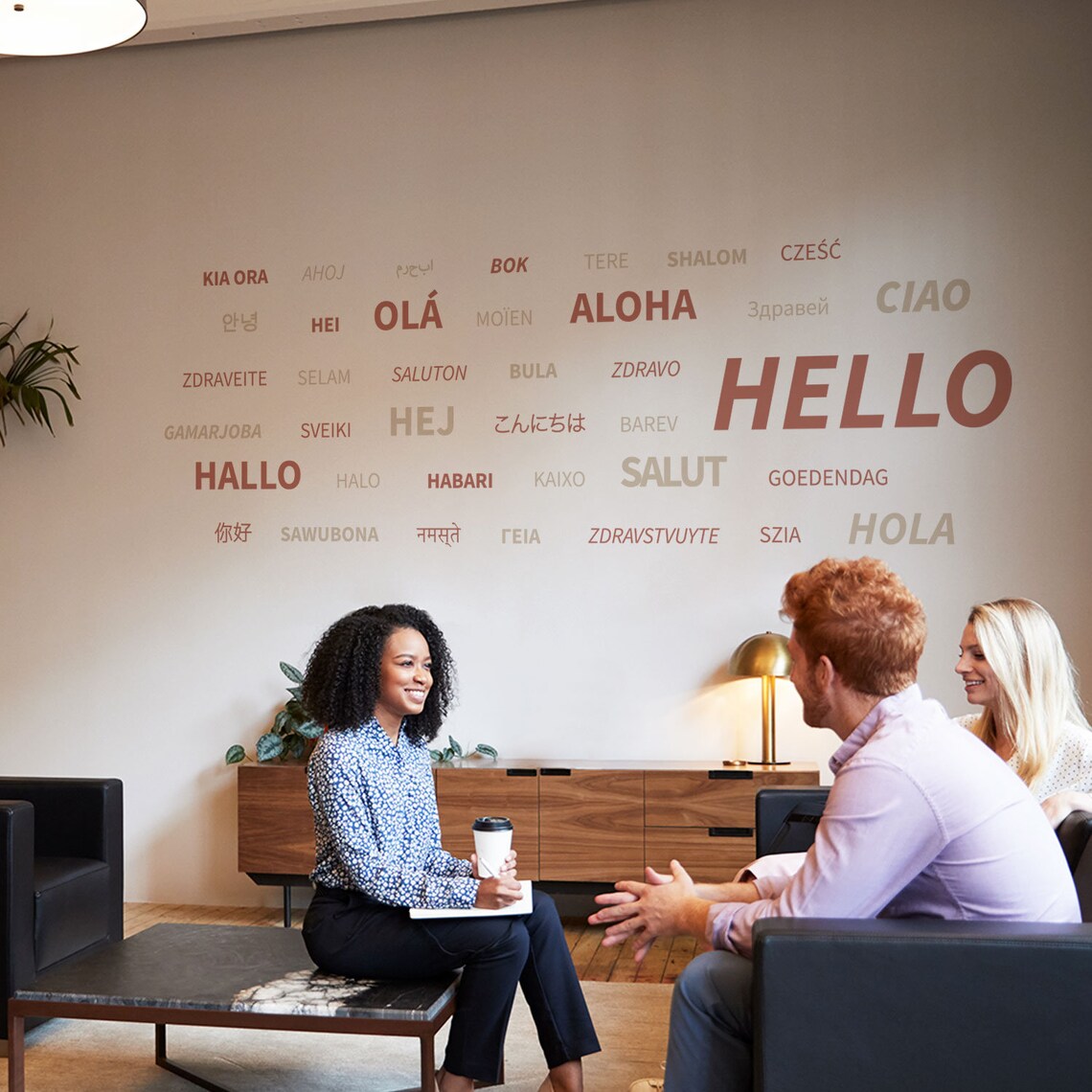 Hello Office Wall Decal Hello Decal Office Wall Art Office | Etsy