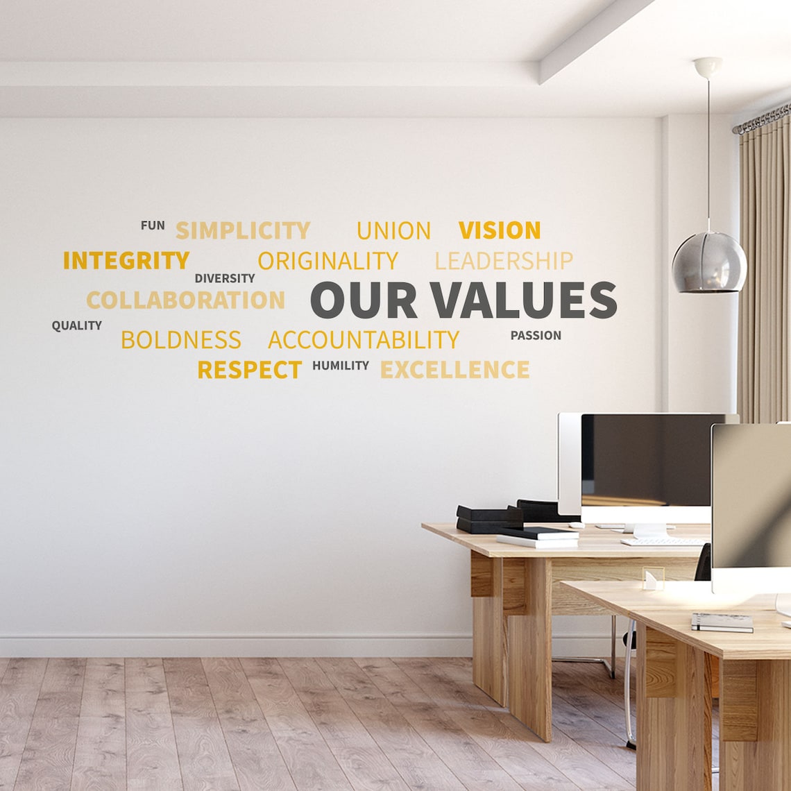 Our Values Wall Decal Values Decal Office Wall Art Office - Etsy