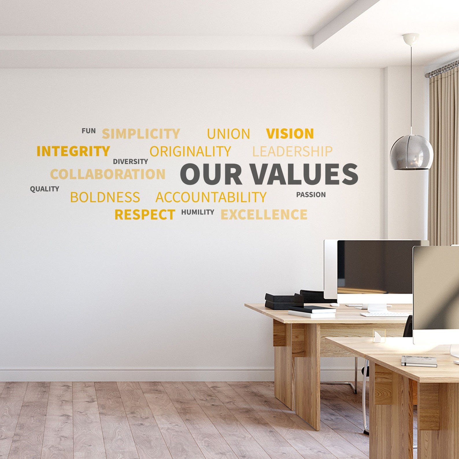Our Values Wall Decal, Values Decal, Office Wall Art, Office Decor ...
