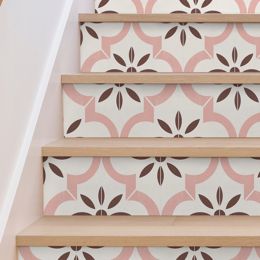 Granada Pink Stair Riser Stickers - Pack of 6 Removable Stair Riser ...