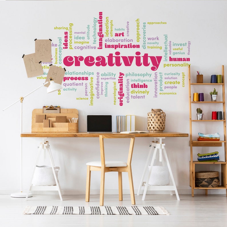Creativity Wall Decal, Office Wall Decal, Office Wall Art, Creative ...