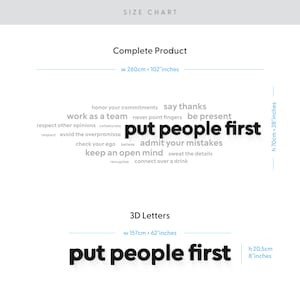 Put People First Word Cloud 3D Office Decor, 3D, Office Wall Art ...