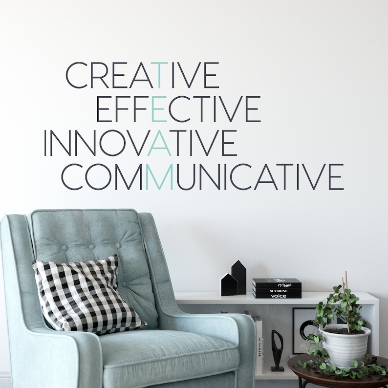 Team Office Wall Decal Teamwork Decal Office Wall Art | Etsy