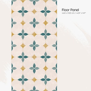 Evening Star Teal Floor Tile Sticker Panel Peel and Stick - Etsy