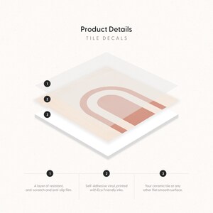 Boho Salmon Tile Decals - Self-adhesive Wall & Floor Tile Stickers ...