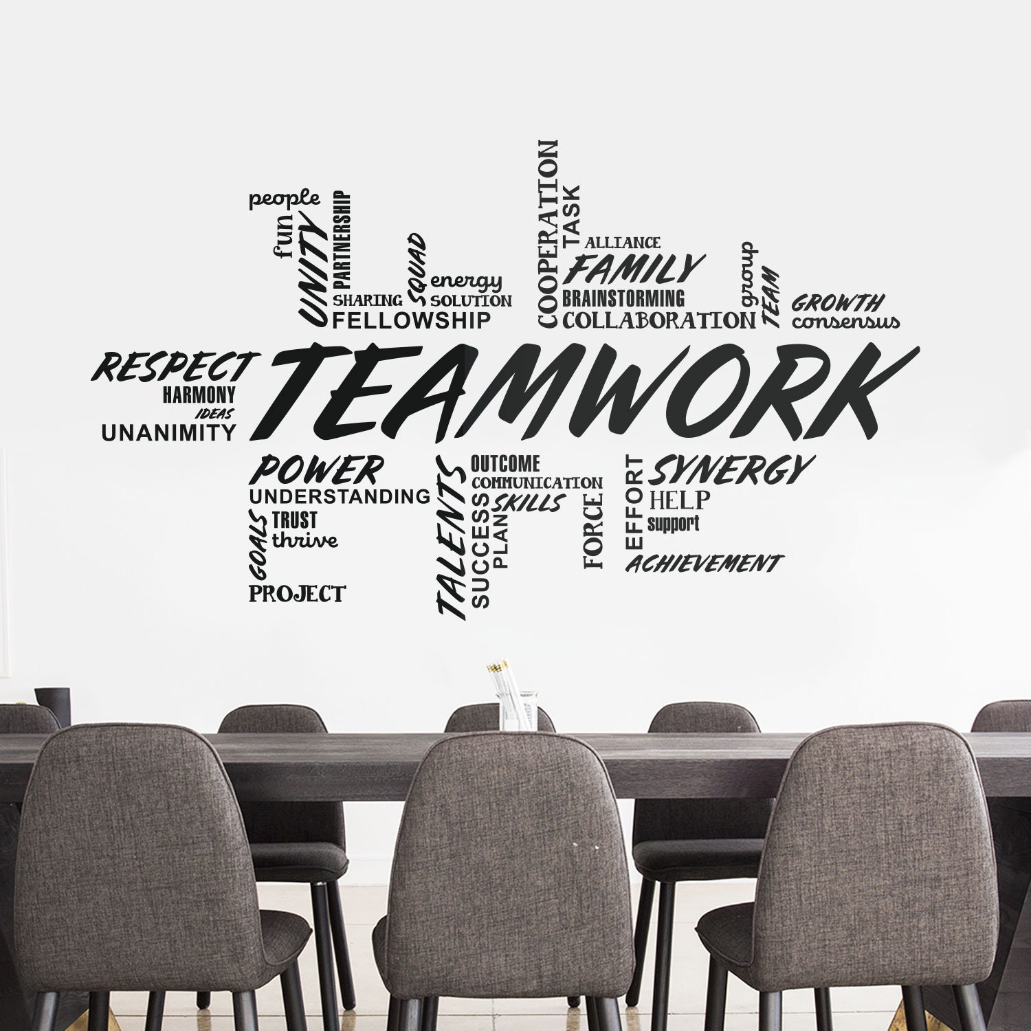 Teamwork Wall Decal Teamwork Decal Office Wall Art Office - Etsy Ireland