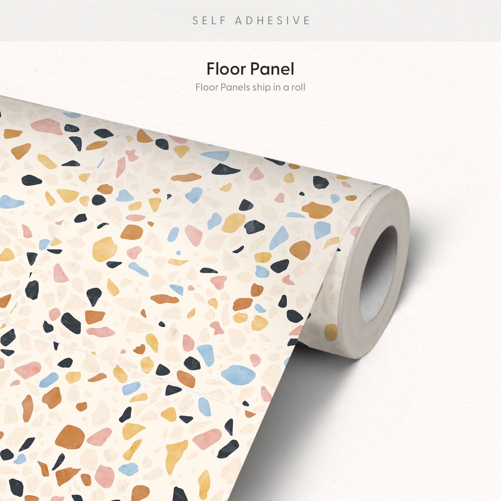 Terrazzo Floor Tile Sticker Panel Peel and Stick Decal Vinyl - Etsy ...