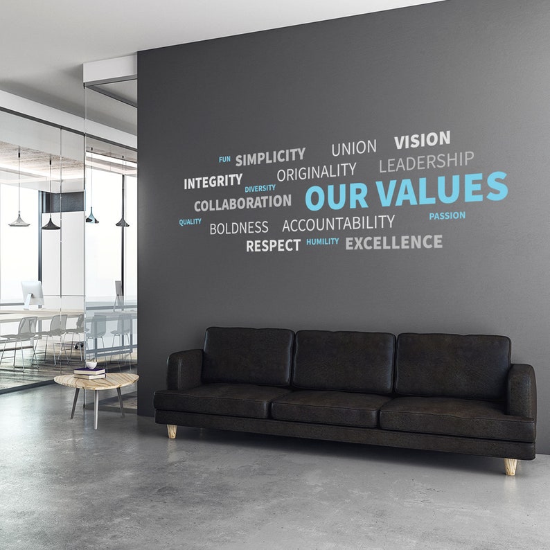 Our Values Wall Decal, Values Decal, Office Wall Art, Office Decor ...