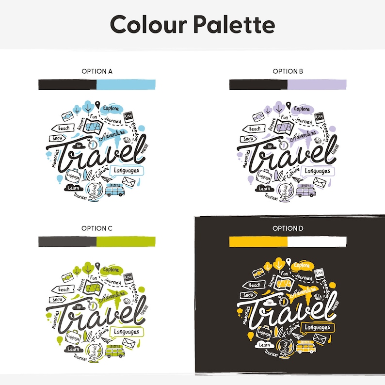 Travel Word Cloud Wall Decal Travel Wall Quote Travel Love - Etsy