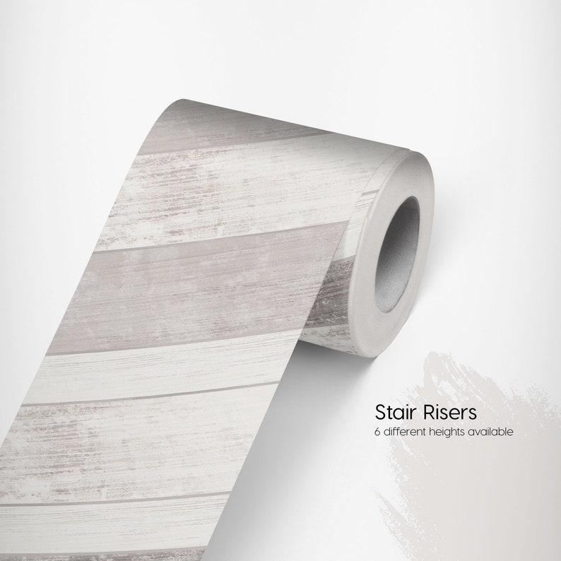 Grey Washed Wood Stair Riser Stickers Pack of 6 Removable | Etsy