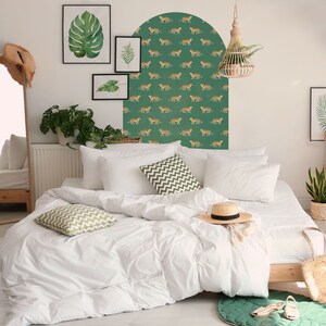 Pink Boho Leopard Arch Wall Decal Removable Peel and Stick Wallpaper ...