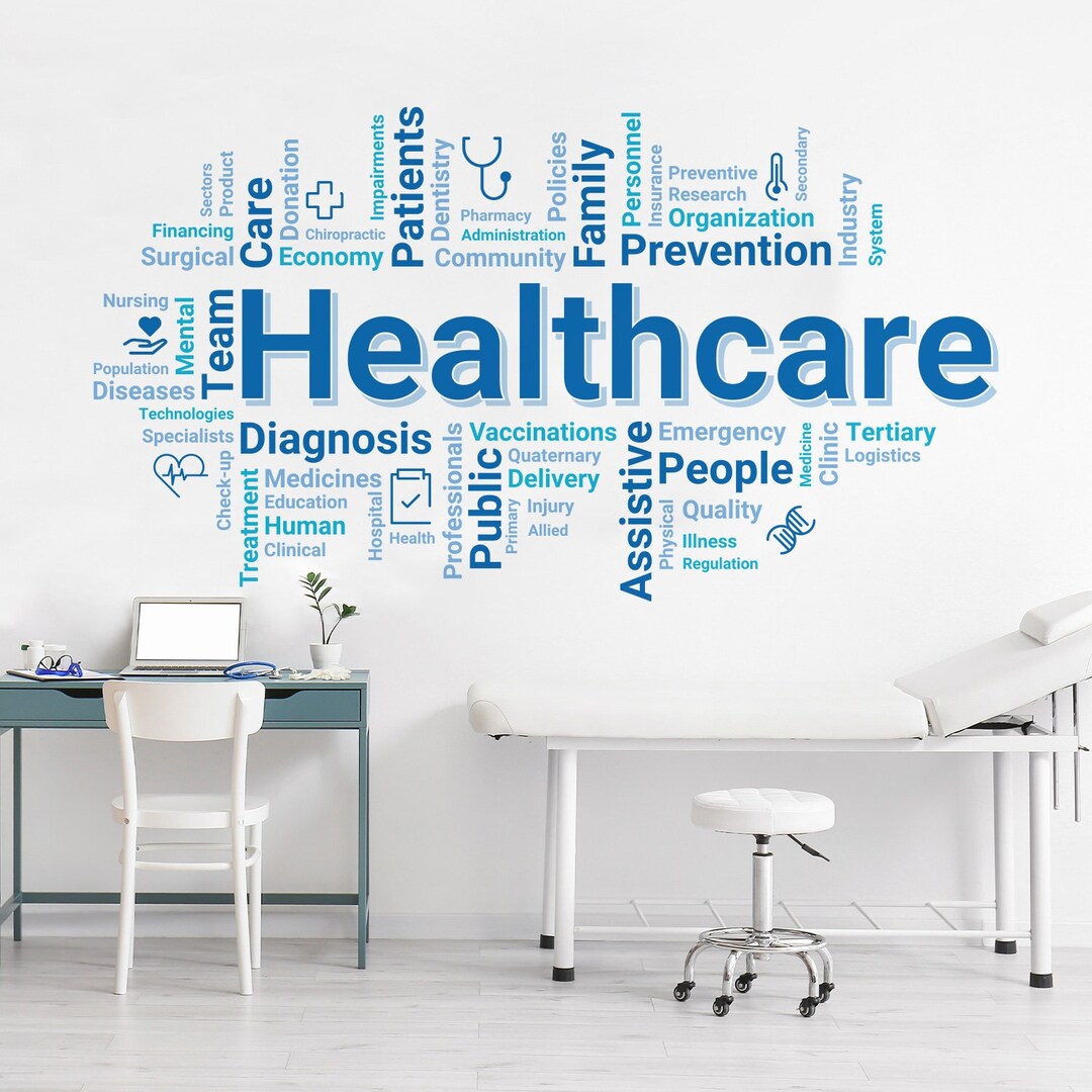 Healthcare Wall Decal, Wellness Decal, Office, Hospital, Clinic ...