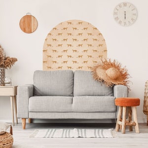 Pink Boho Leopard Arch Wall Decal Removable Peel and Stick Wallpaper ...