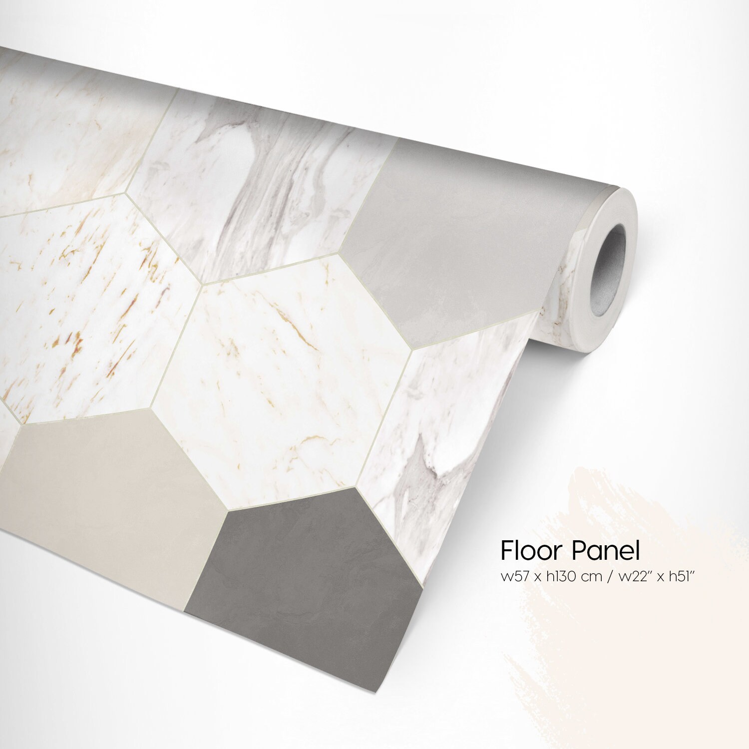 Marble Hexagon Floor Tile Sticker Panel Peel and Stick Decal - Etsy