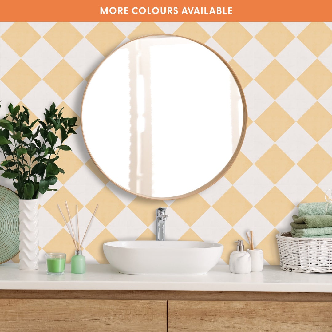 Square Tile Decals - Peel and Stick Vinyl Tile, Peel Stick Floor Tile ...