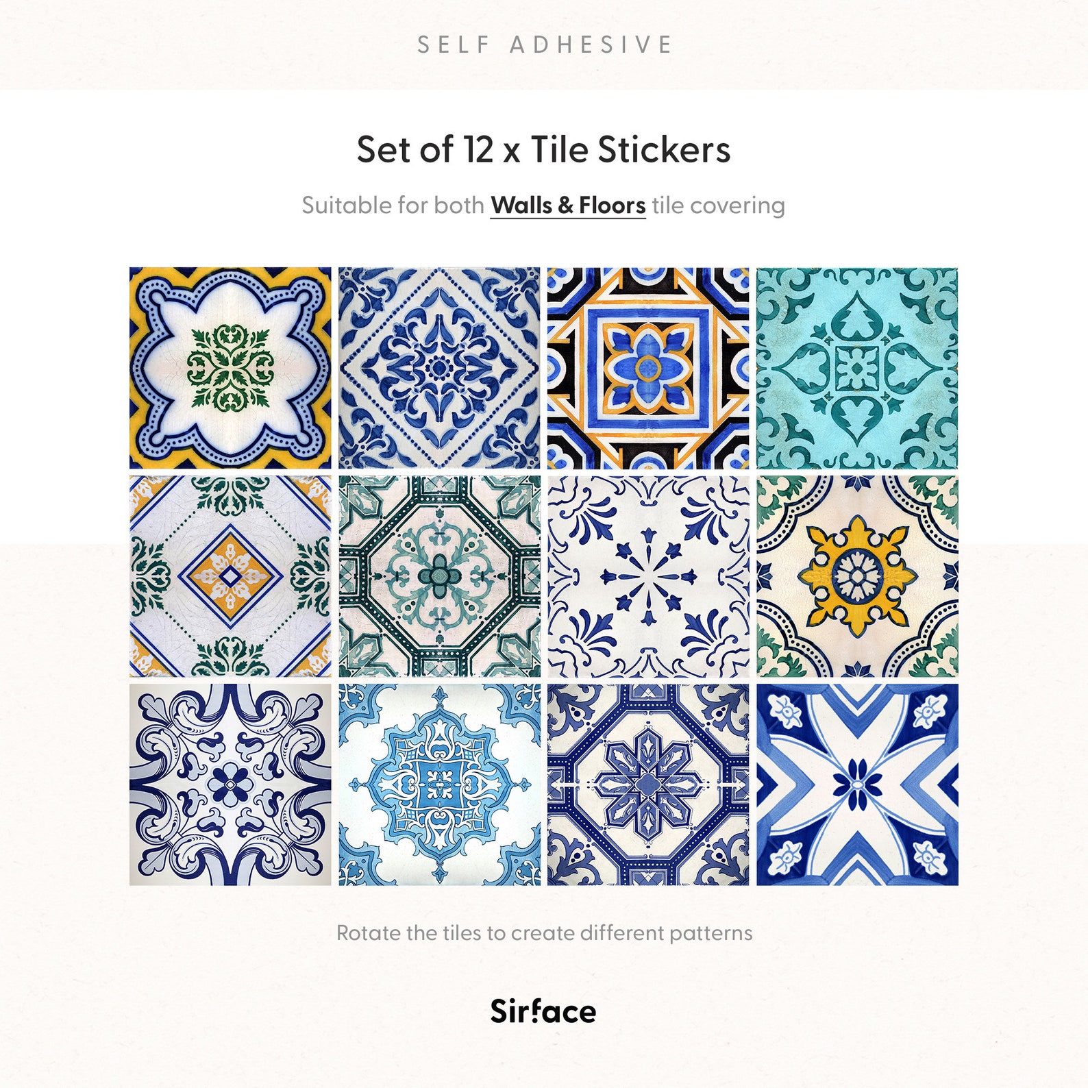 Traditional Spanish Tile Decals Self-adhesive Wall & Floor - Etsy UK