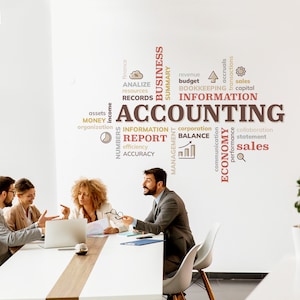 Accounting Wall Decal, Office, Office Wall Art, Wall Decal, Wall ...