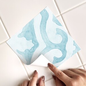Casablanca Aqua Tile Decals - Moroccan Tile Stickers Collection - Self ...
