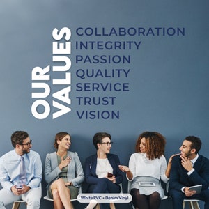 Our Values Customisable 3D Office Decor, 3D, Office Wall Art ...