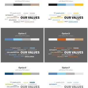 Our Values 3D Office Decor, Office, Wall, Art, Decor, 3D, PVC ...