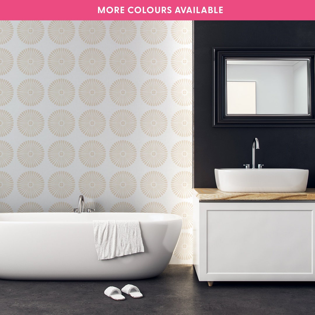 Sunburst Tile Decals: Peel and Stick Vinyl, Kitchen & Bath - 12 Pack - Etsy