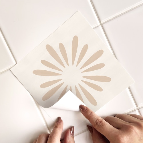 Boho Lines Beige Tile Decals Self-adhesive Wall & Floor Tile - Etsy