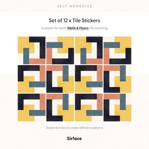 Retro Inspired Tile Decals - Self-adhesive Wall & Floor Tile Stickers ...