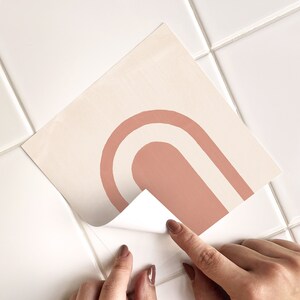 Boho Salmon Tile Decals - Self-adhesive Wall & Floor Tile Stickers ...