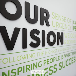 Our Vision 3D Office Decor, Office, Wall, Art, Decor, 3D, PVC ...