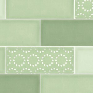 Metro Sage Green Floor Tile Sticker Panel, Peel and Stick Decal, Vinyl ...