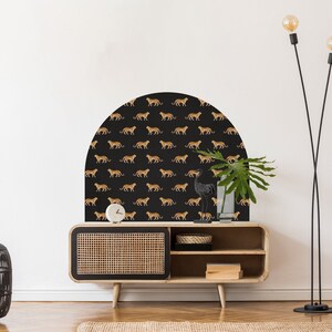 Pink Boho Leopard Arch Wall Decal Removable Peel and Stick Wallpaper ...