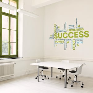 Success Wall Decal, Office Wall Art, Office Decor, Office Wall Decal ...