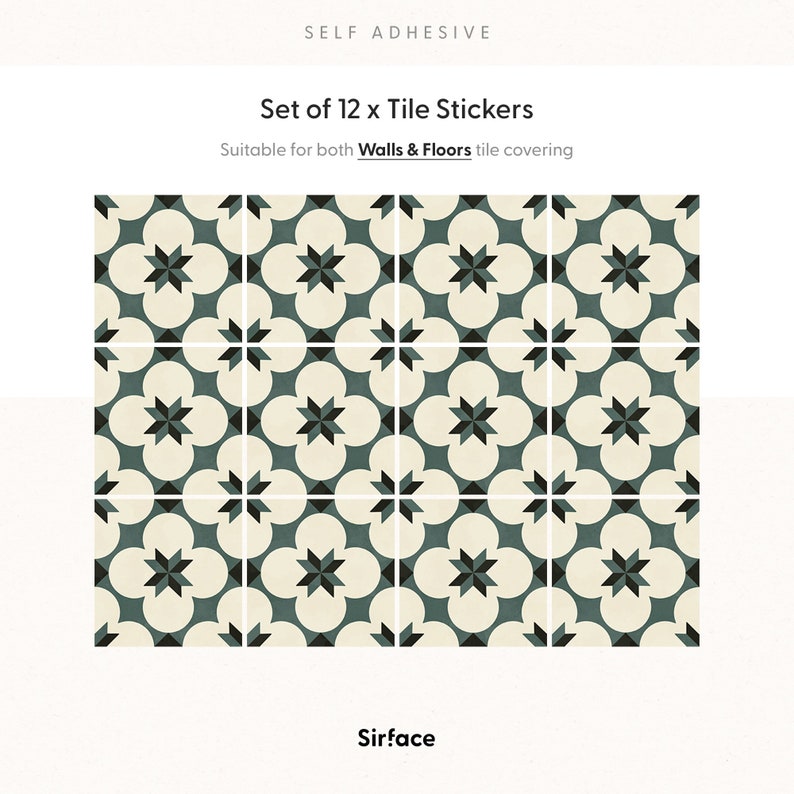 Moss Green Tile Decals Self-adhesive Wall & Floor Tile - Etsy