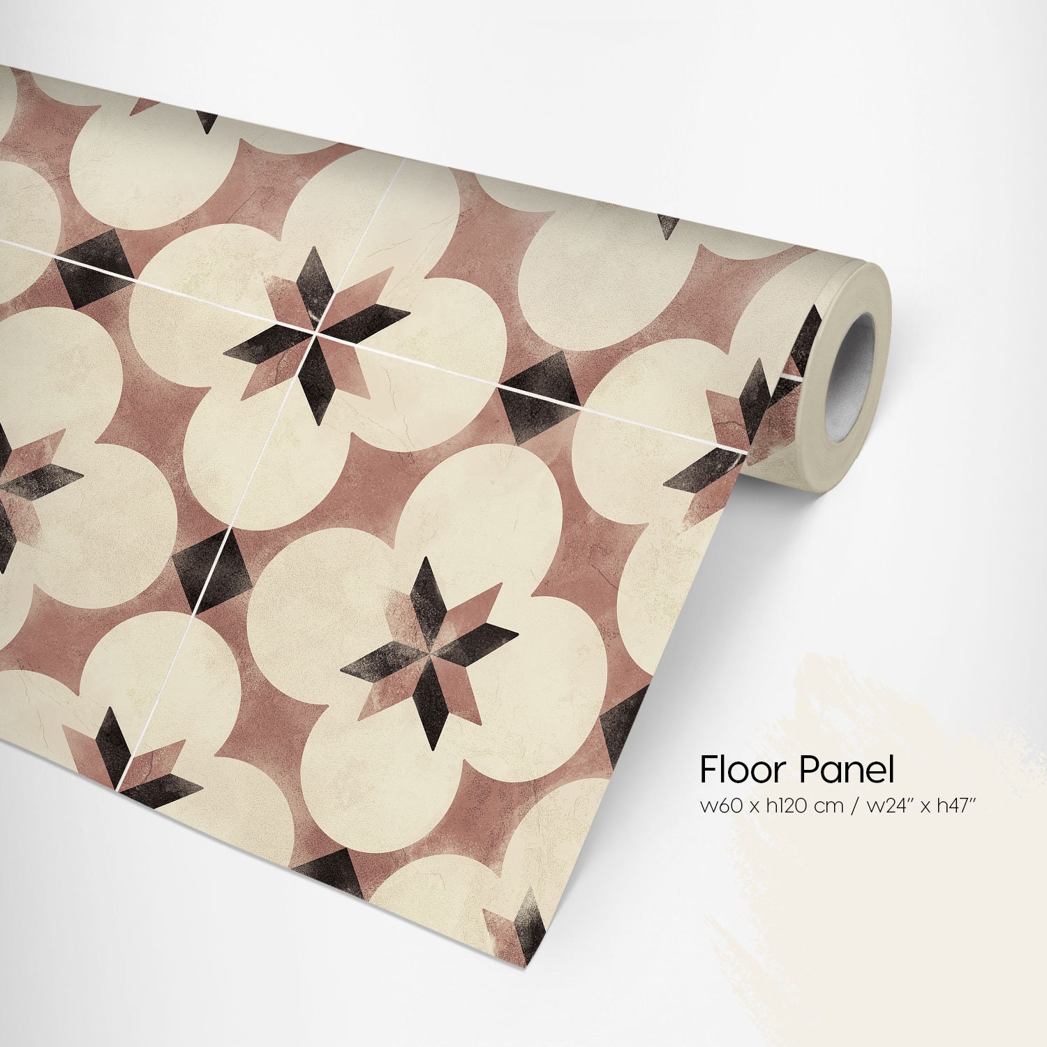 Verona Red Floor Tile Sticker Panel Peel and Stick Decal - Etsy