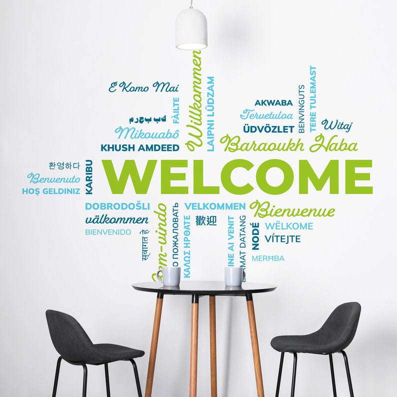 Welcome Office Wall Decal Welcome Decal Office Wall Art - Etsy