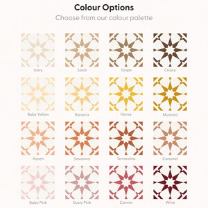 Cairo Tile Decals: Peel and Stick Vinyl, Kitchen & Bathroom - 12 Pack ...